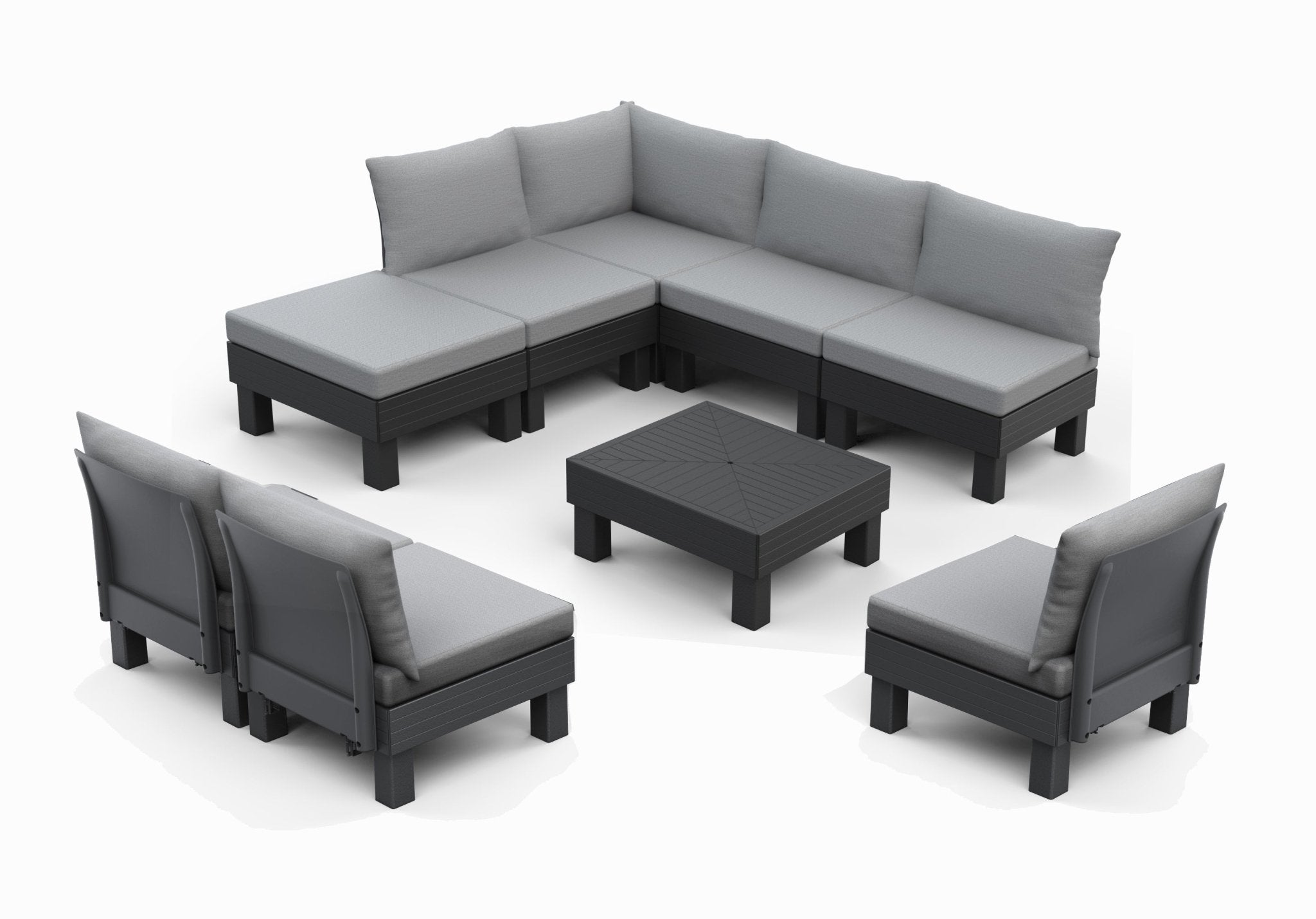 Keter Elements 8 Seater Modular Lounge Set – mazeproducts