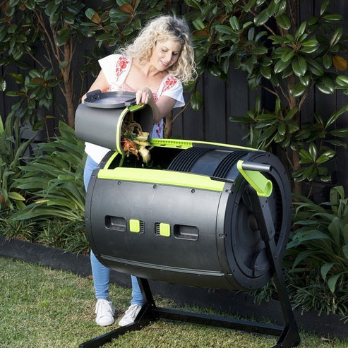 245L MAZE Compost Tumbler with Composting Cart – mazeproducts